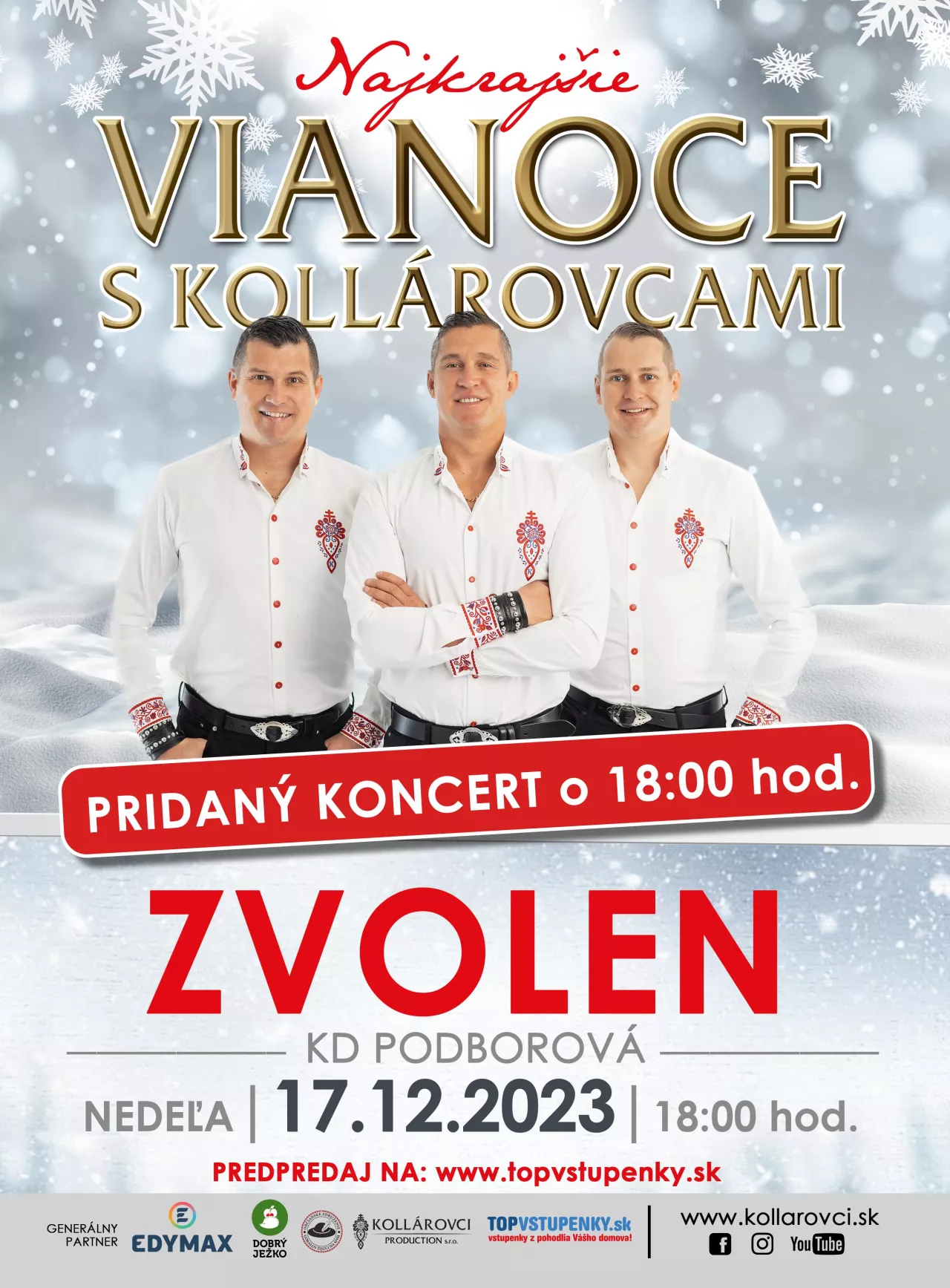 Najkrajšie VIANOCE s KOLLÁROVCAMI 2023 - Zvolen (prídavný koncert o 18.00) / Podujatie - TOP ...